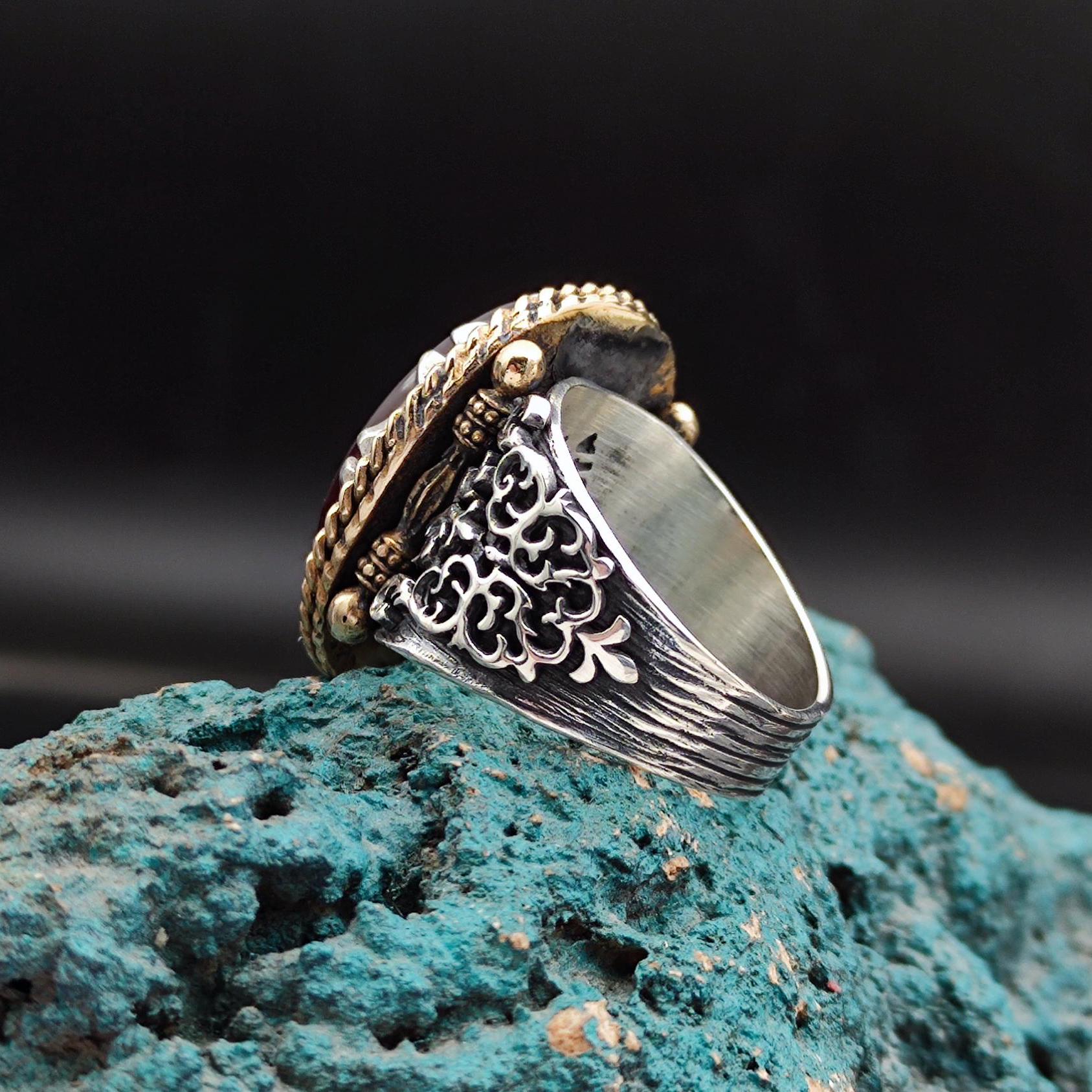 Islamic Gift for Men, "surah Al-mu'min 44" Written Men's Islamic Silver ...