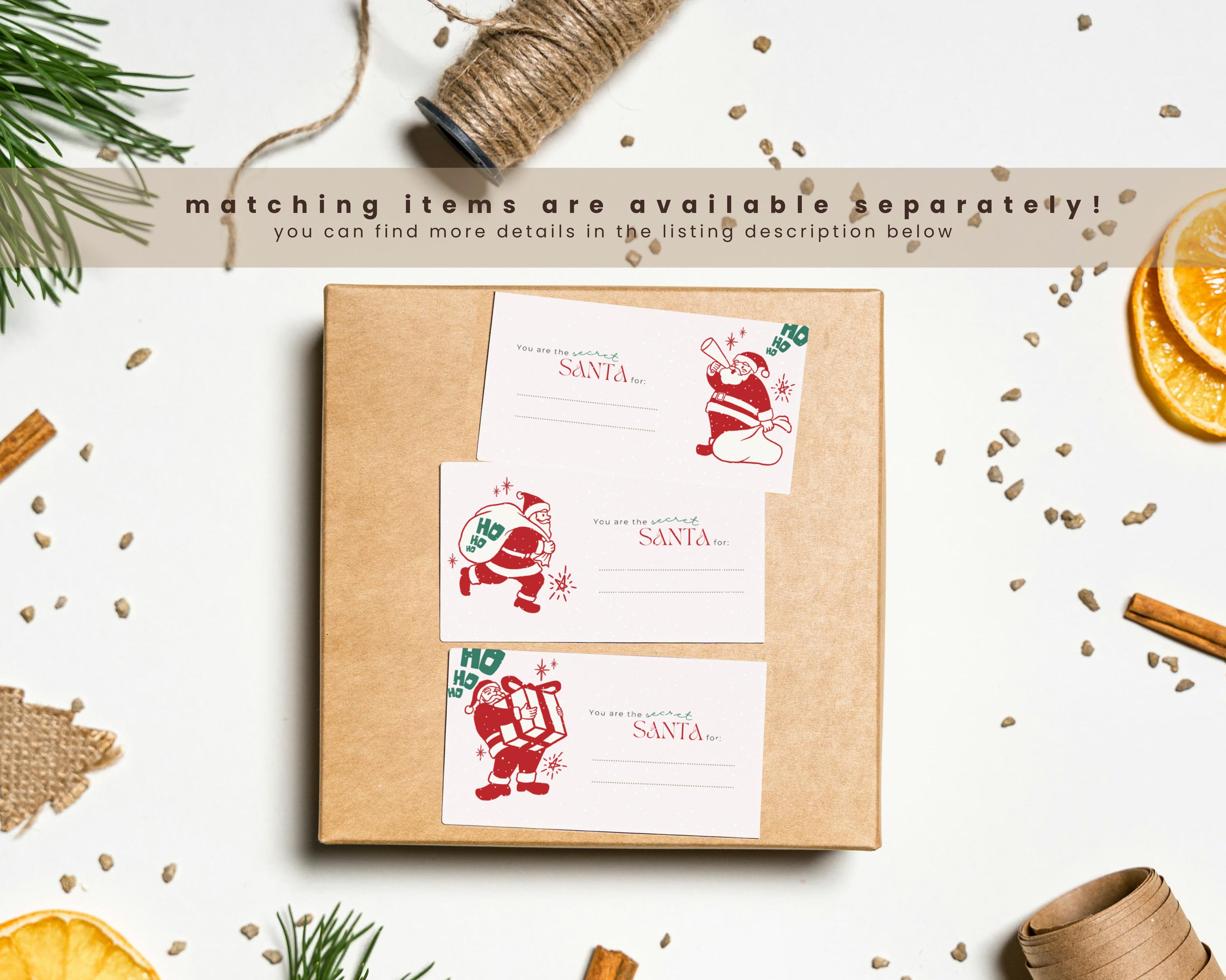 Printable Secret Santa Questionnaire Template, Editable Gift Form for ...