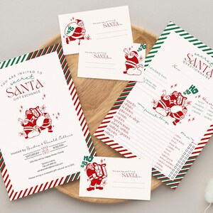 Secret Santa Questionnaire Bundle, Christmas Secret Gift Exchange Kit ...