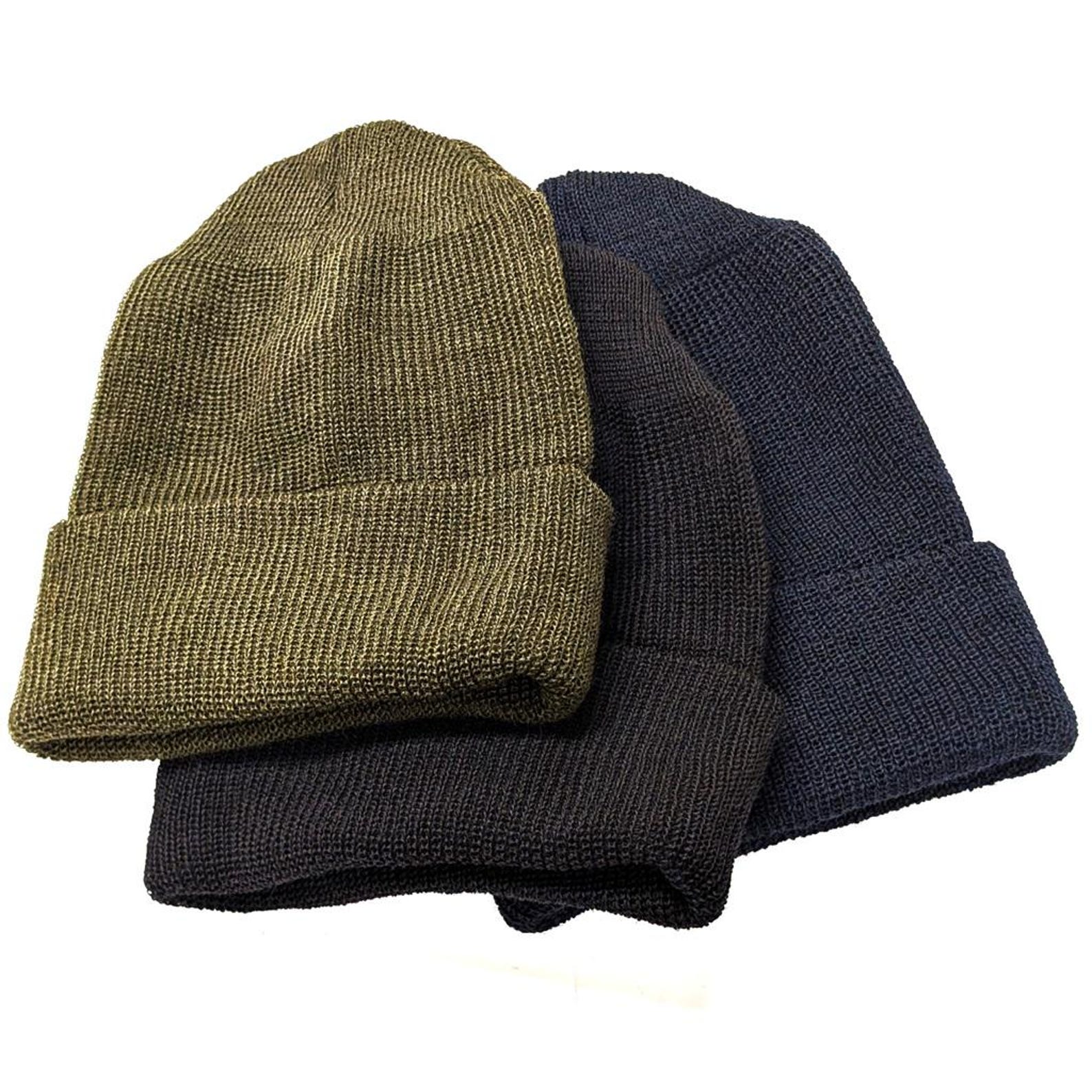 USGI Wool Watch Cap: US Military Lightweight and Soft Beanie for Cold ...