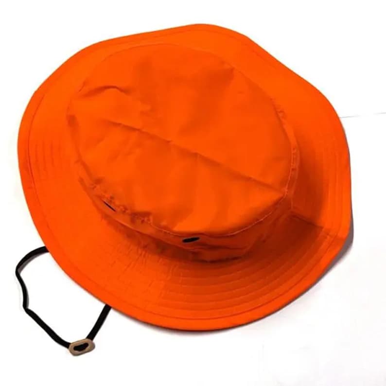 Blaze Orange 2.5" Short Brim Boonie Cover: Water Resistant Orange ...