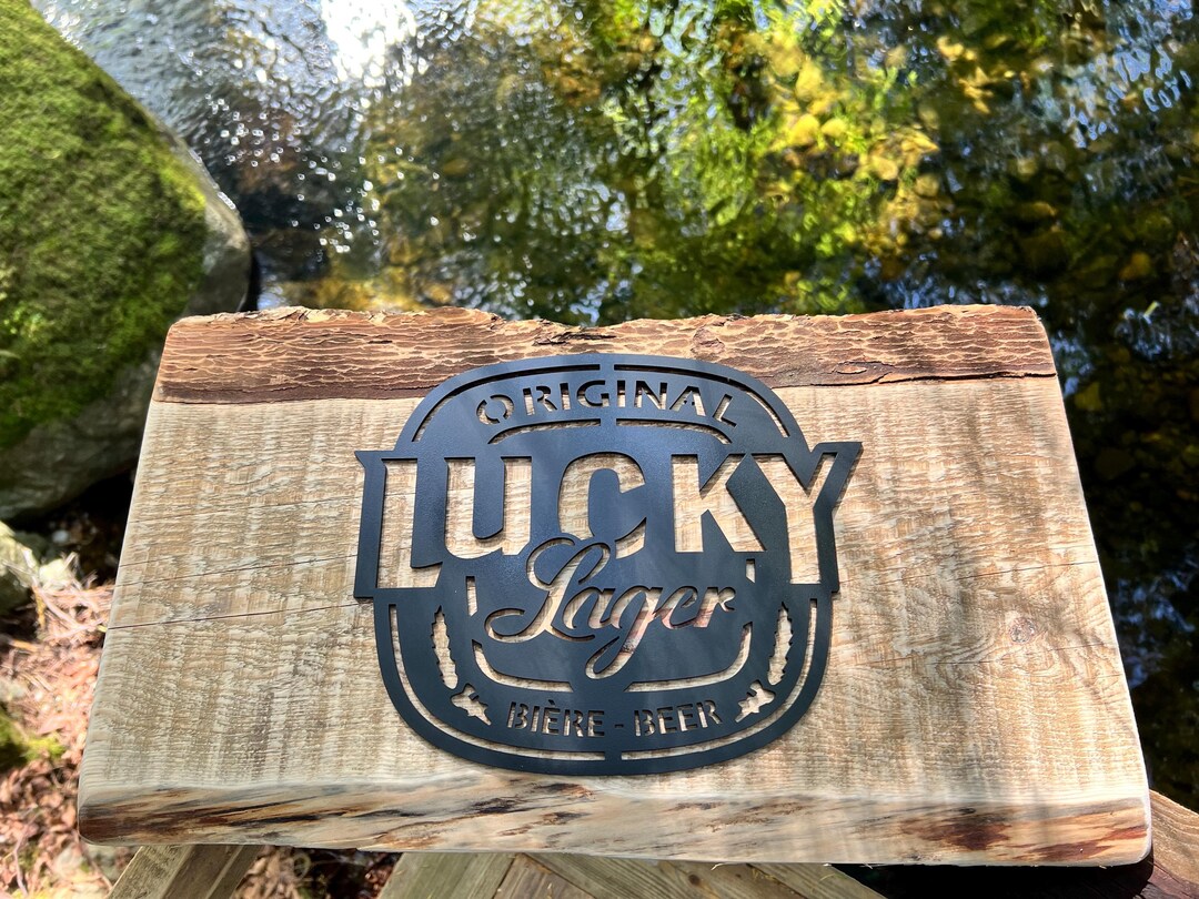 Lucky Lager Metal Sign Art - Etsy