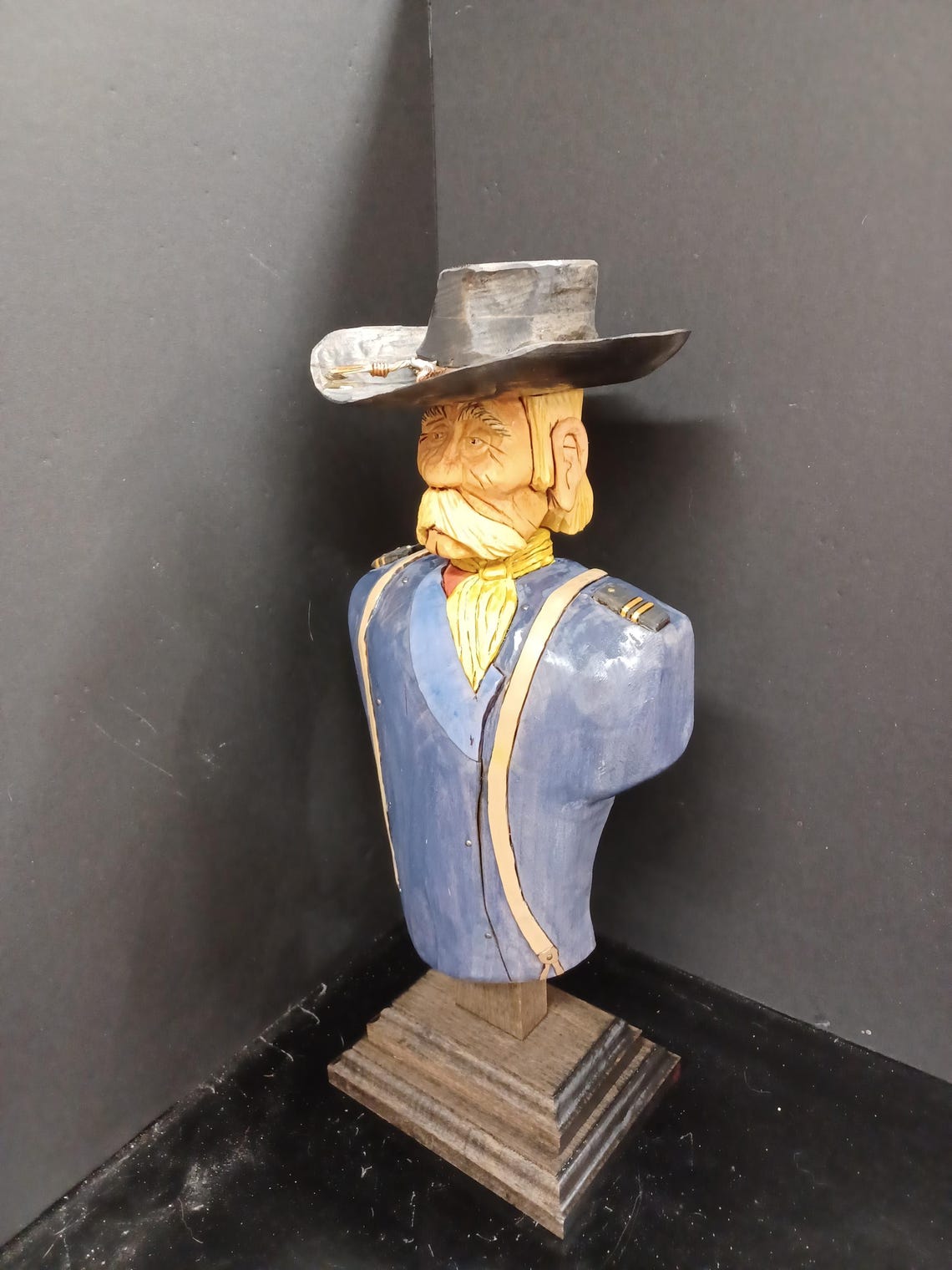 Old West Calvary, Folk Art, Figurine, Basswood, Hand Carved, Cowboy ...