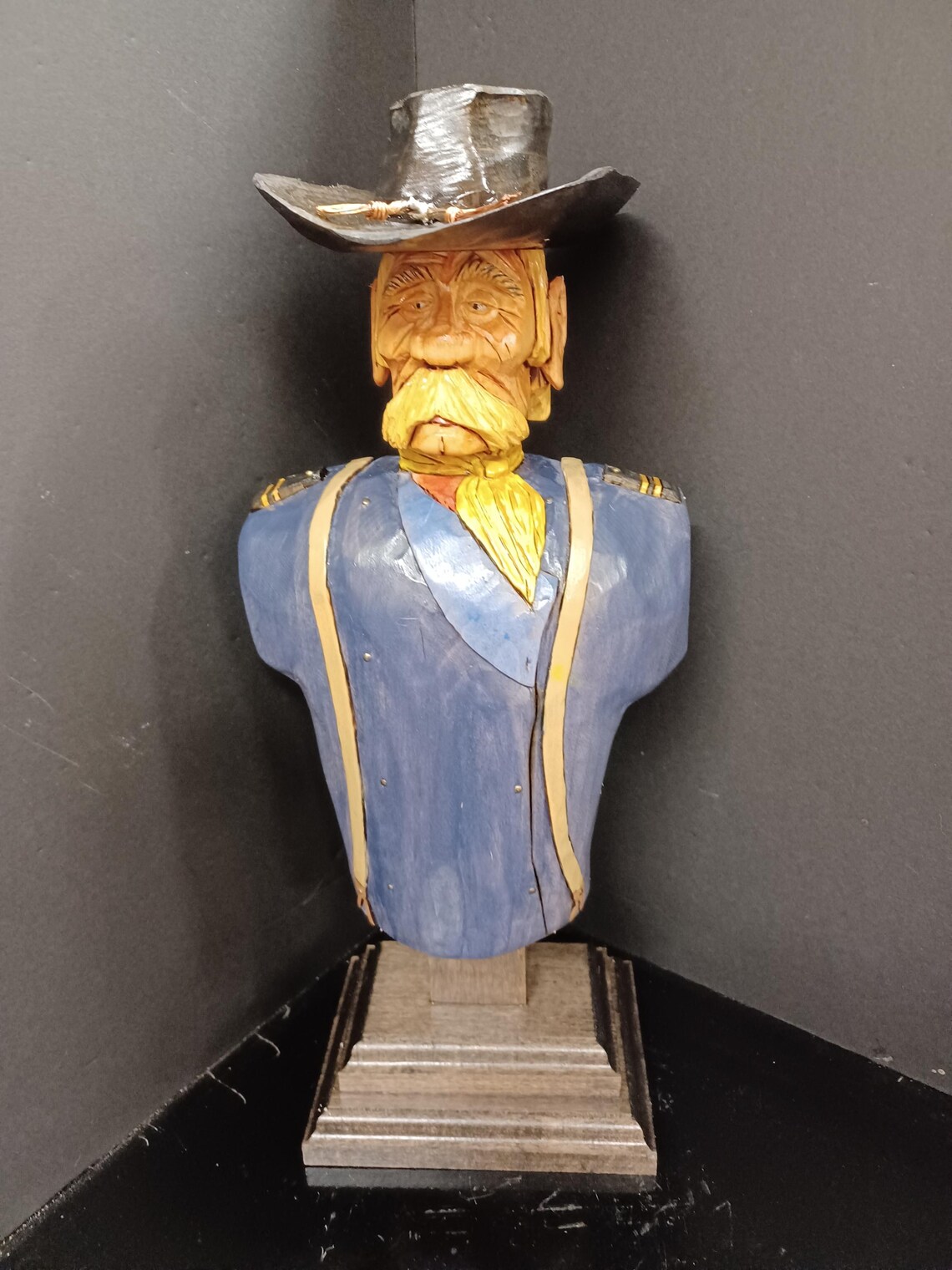 Old West Calvary, Folk Art, Figurine, Basswood, Hand Carved, Cowboy ...