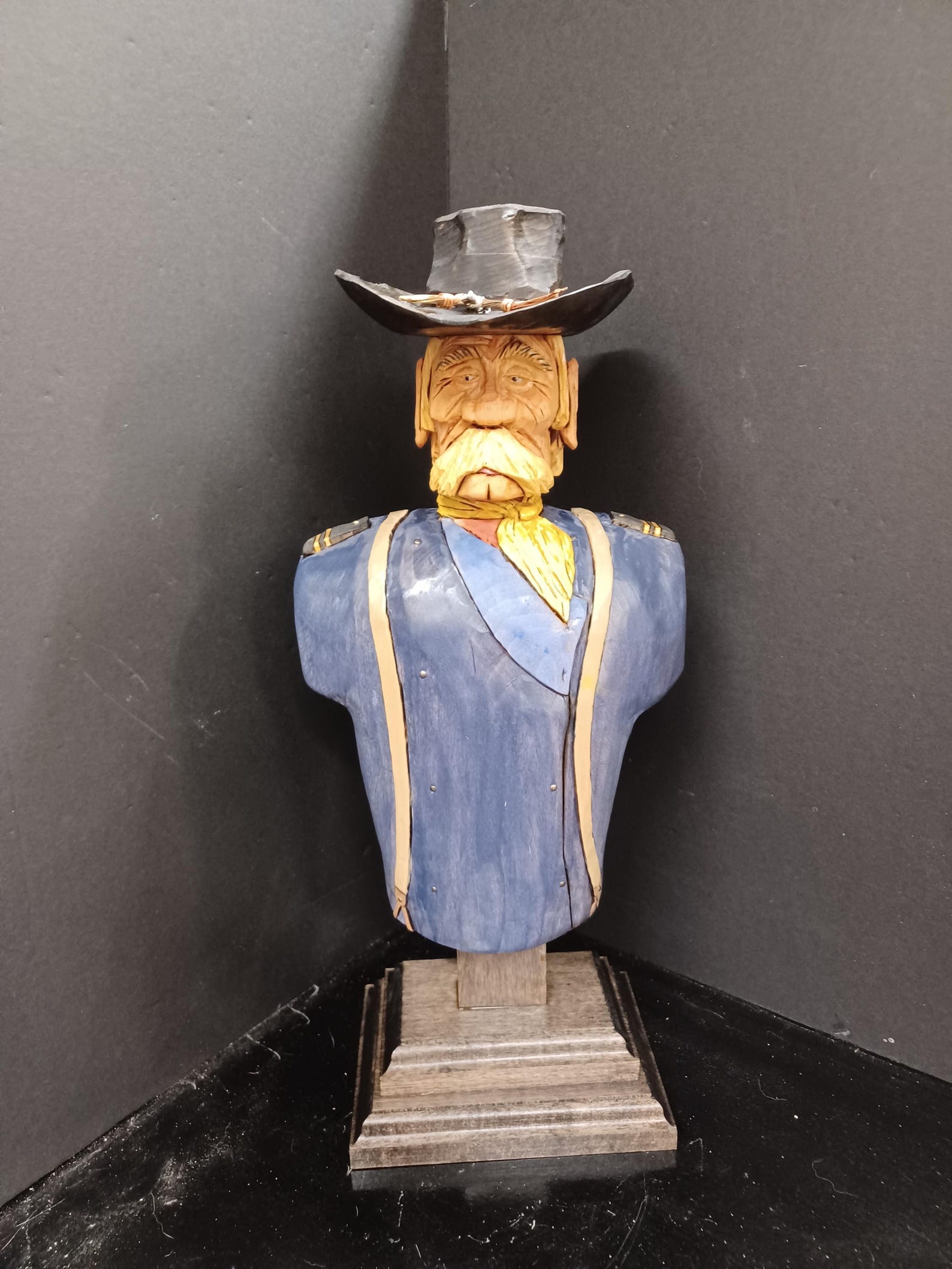 Old West Calvary, Folk Art, Figurine, Basswood, Hand Carved, Cowboy ...