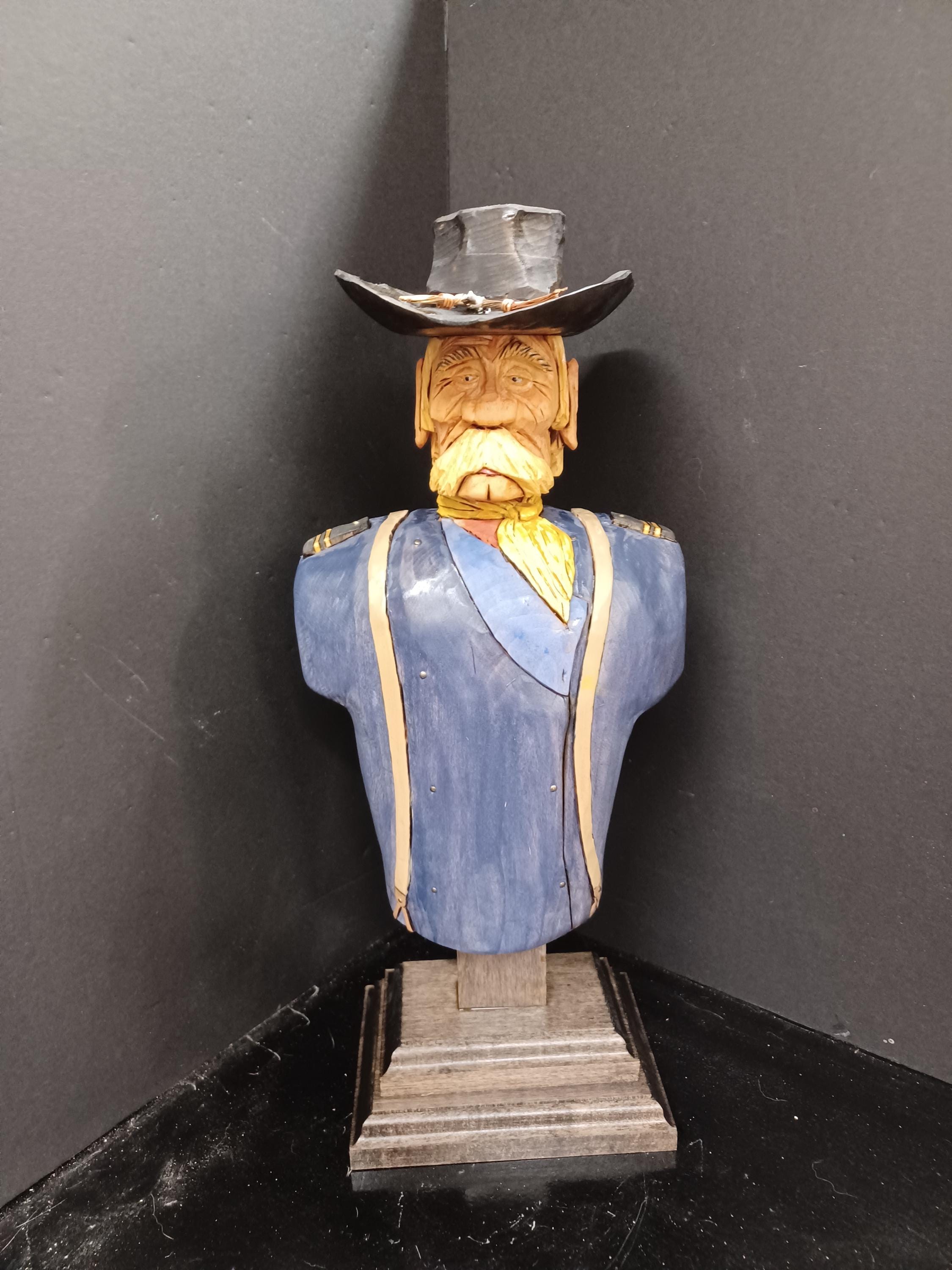 Old West Calvary, Folk Art, Figurine, Basswood, Hand Carved, Cowboy ...