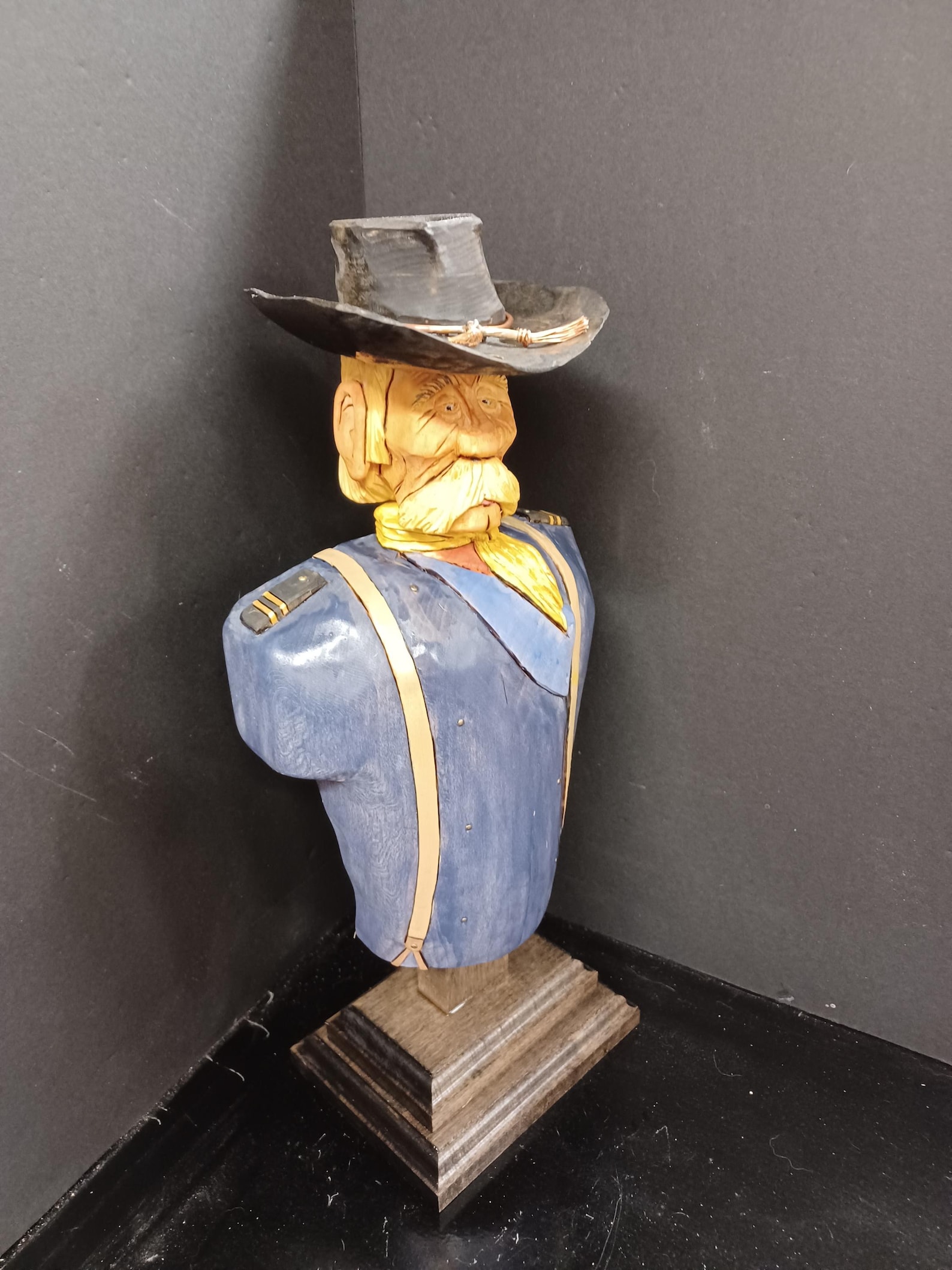 Old West Calvary, Folk Art, Figurine, Basswood, Hand Carved, Cowboy ...