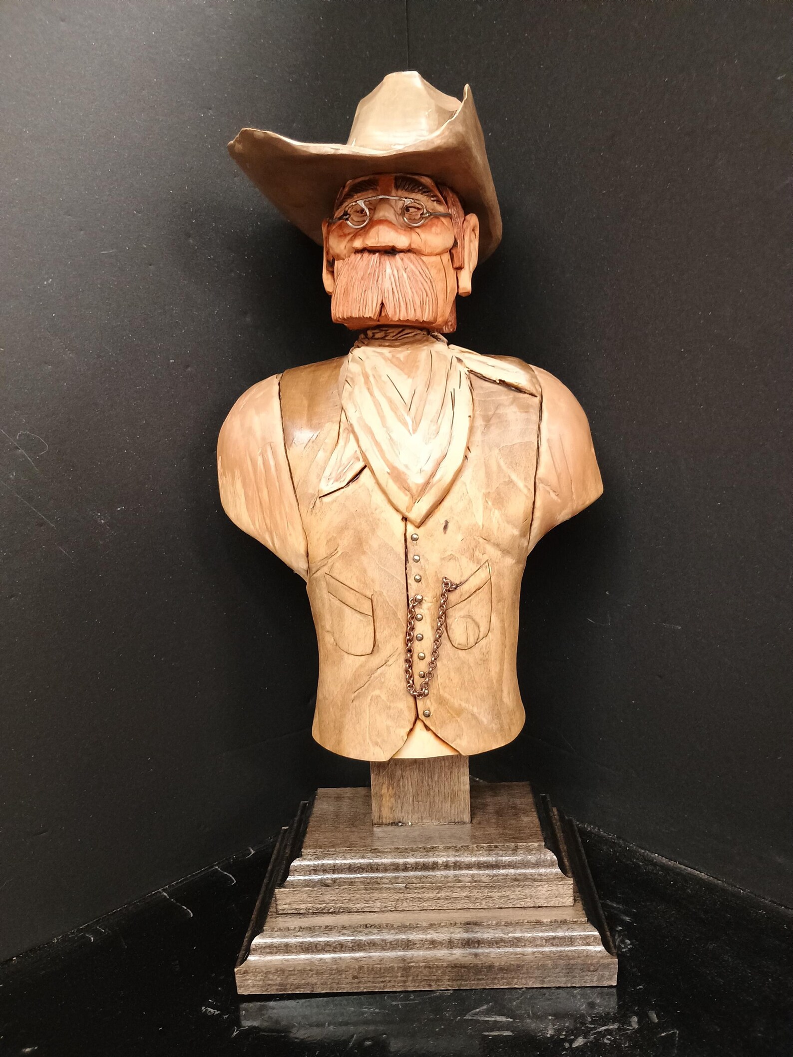 Cowboy, Old West, Hand Carved, Figurine, Hand Made, Wood Carving ...