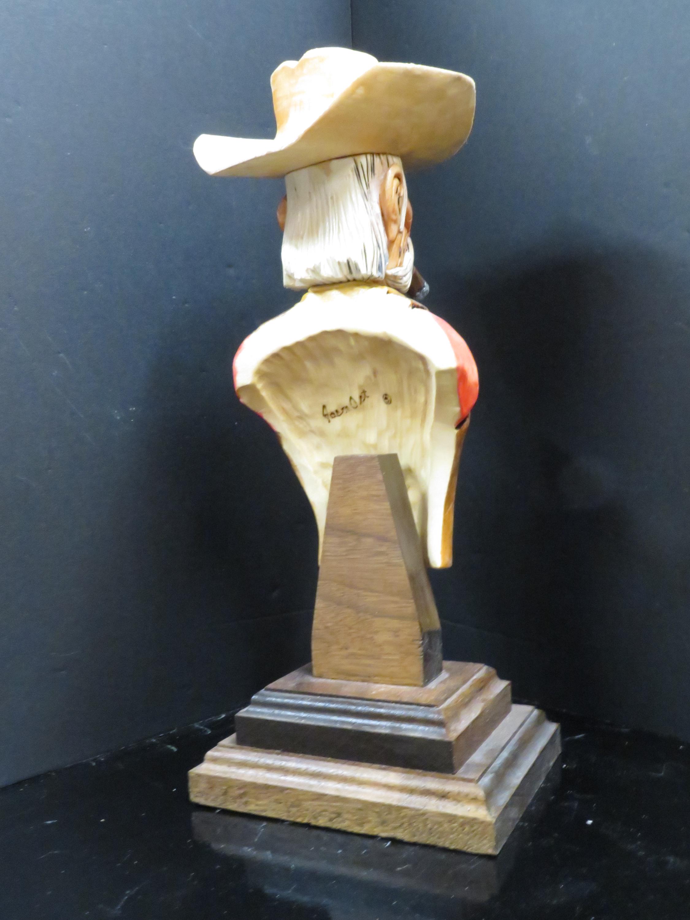 Cowboy, Hand Carved, Wood Carvings, Wooden Figurines, Folk Art, Old ...