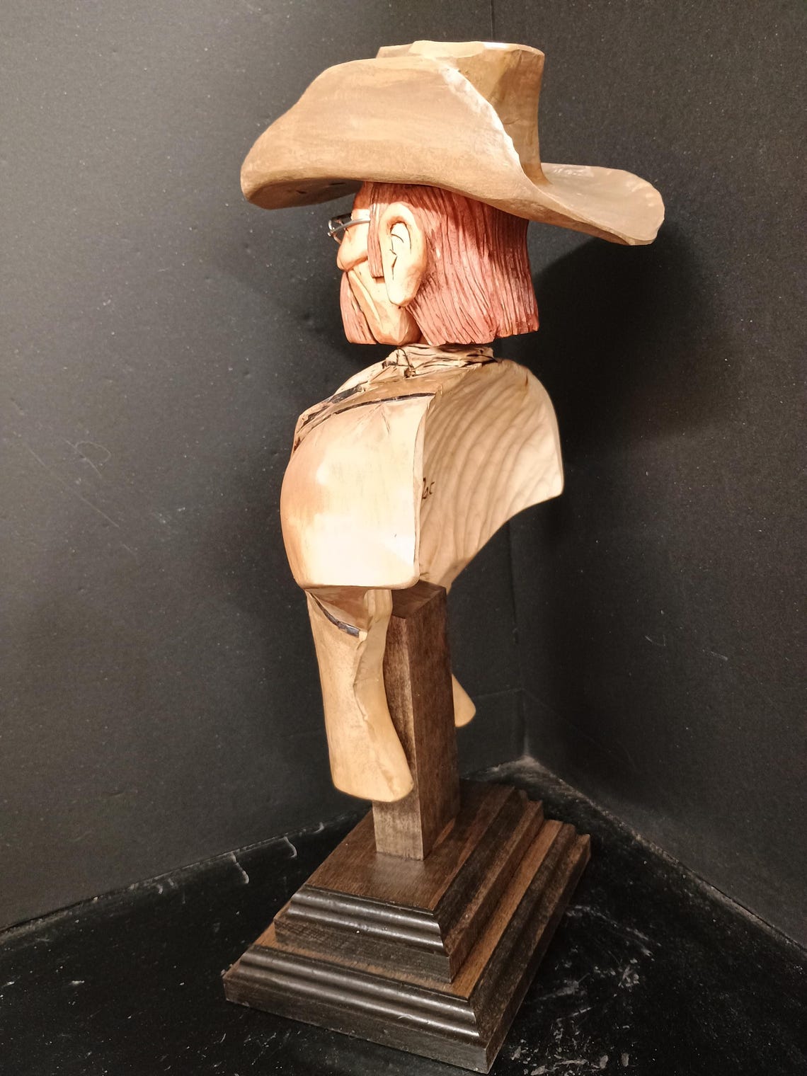 Cowboy, Old West, Hand Carved, Figurine, Hand Made, Wood Carving ...