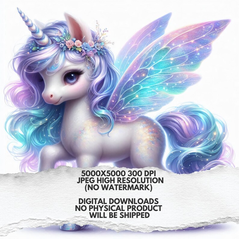 Fairy Unicorn Clip Art | Twilight Designs (jpegs) - Etsy