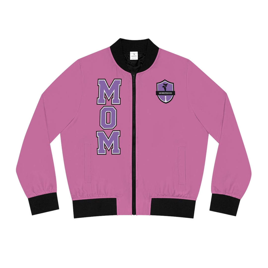 MOM Mother of 3 Bomber Jacket for Women Pink - Etsy