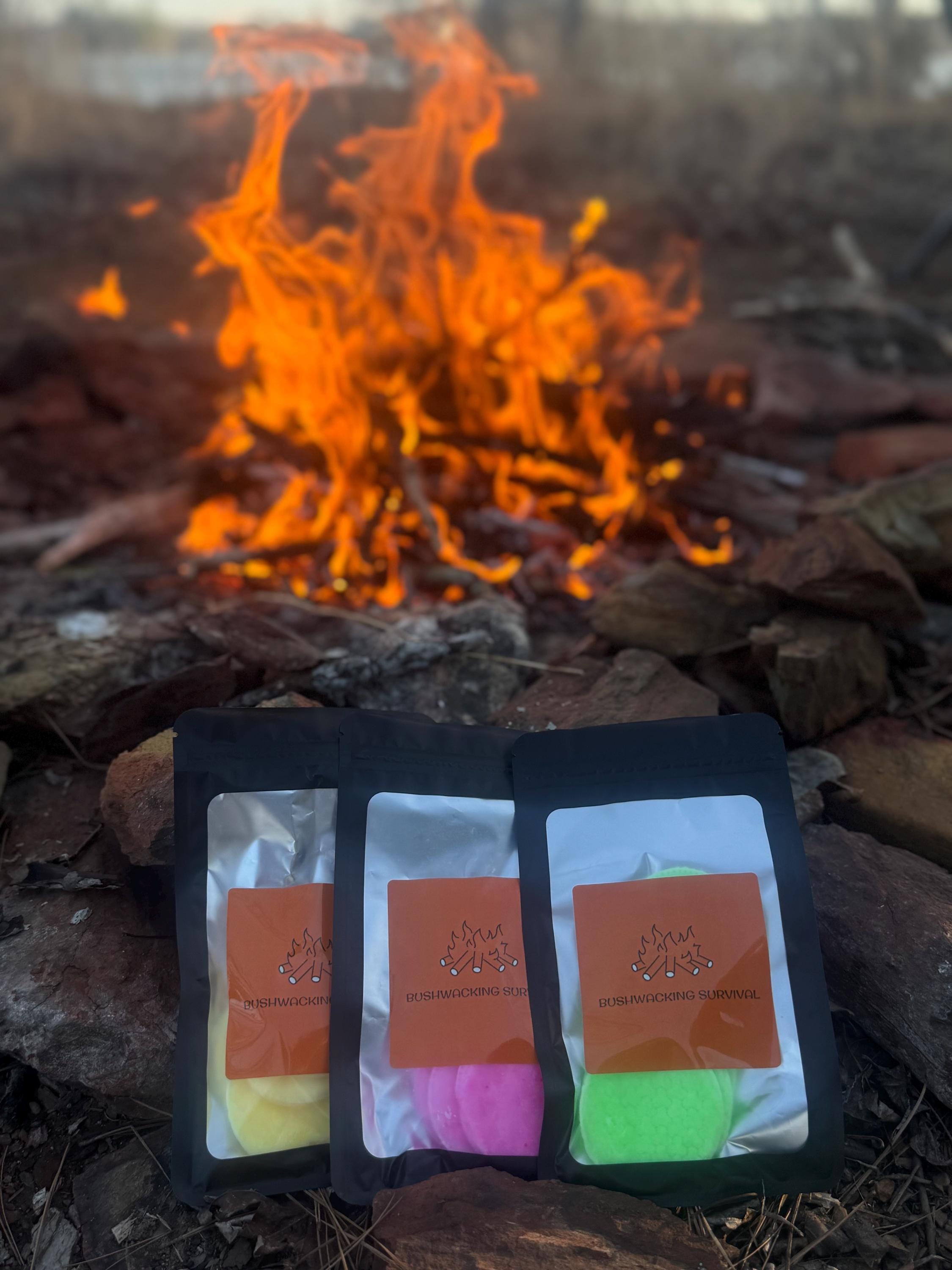 Bushwacking Fire Starting Wafers - Survival Fires, Camping, Hiking ...
