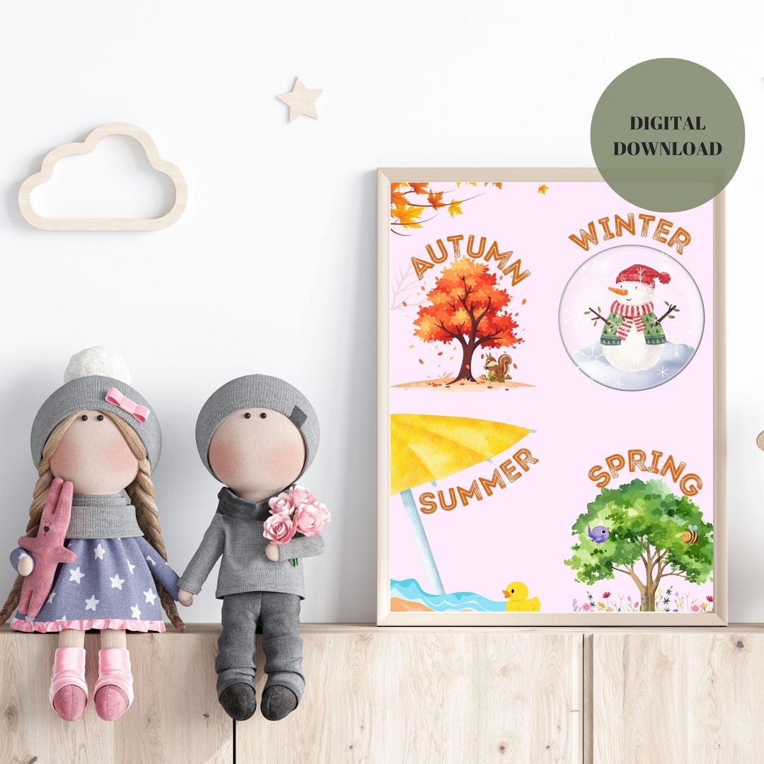 Colorful Preschool Classroom Posters for Homeschool and Nursery Wall ...