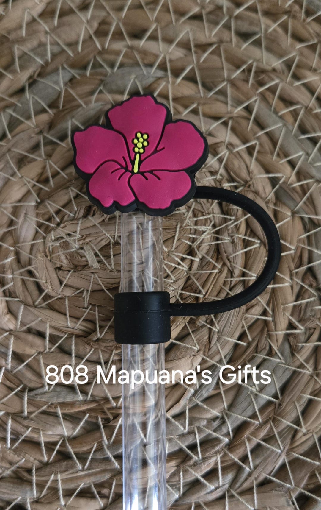 Hawaii Edition Hibiscus Flower Straw Topper - Etsy