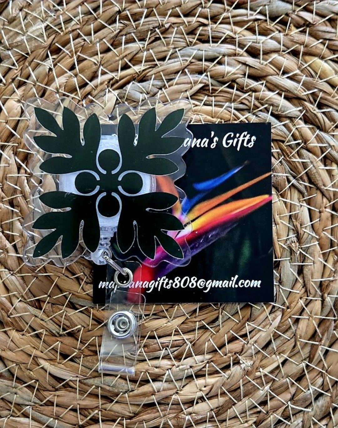 Hawaii Edition Quilted Ulu Badge Holder Reel - Etsy