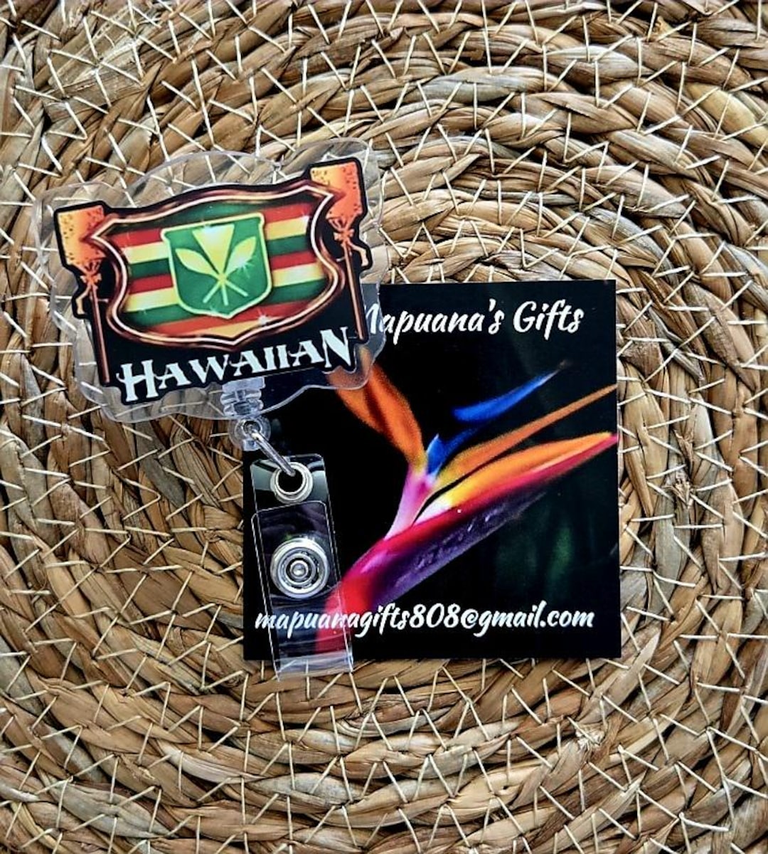 Hawaii Edition Hawaiian Kanaka Maoli Badge Holder - Etsy