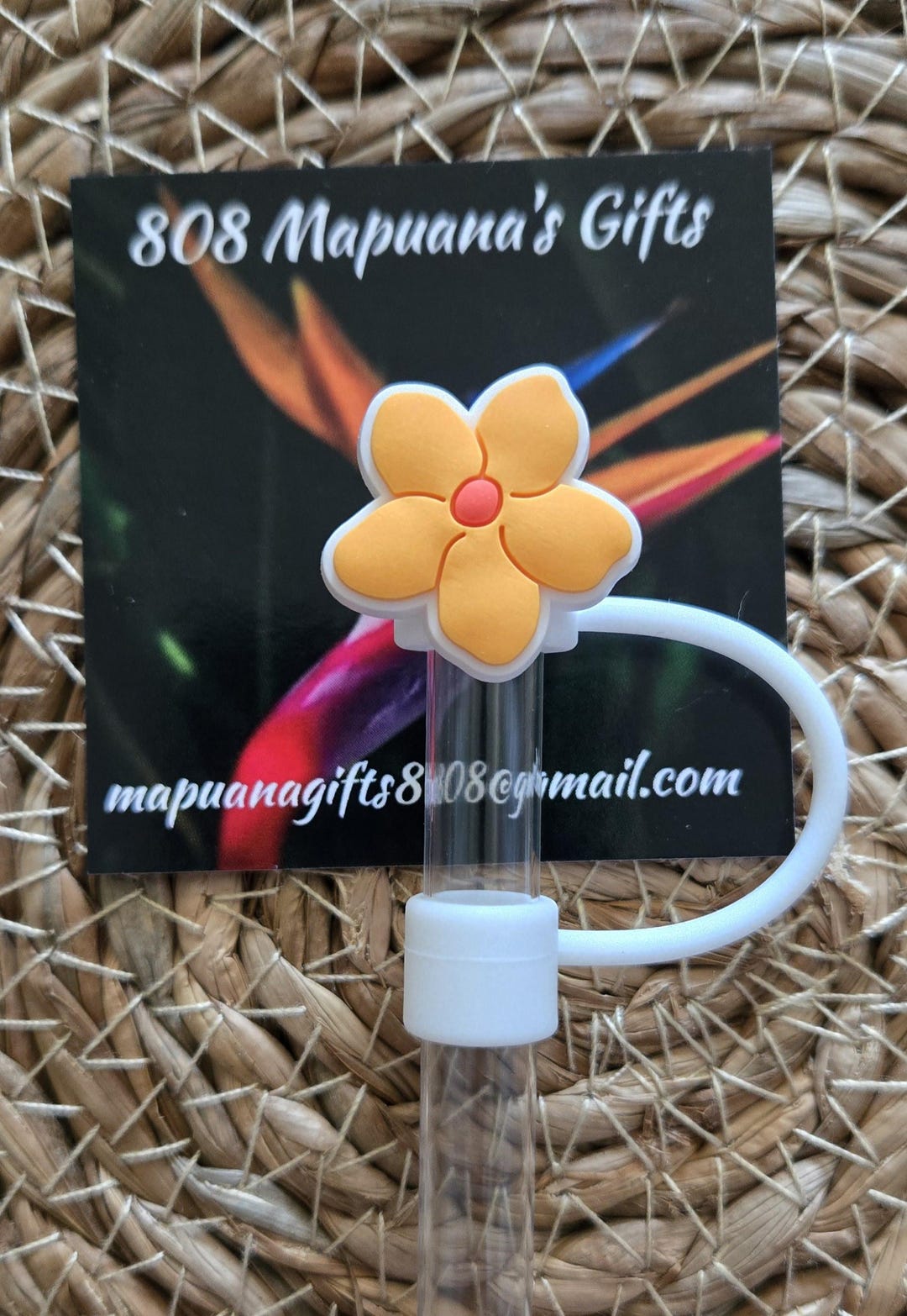 Hawaii Edition Puakenikeni Flower Straw Topper - Etsy