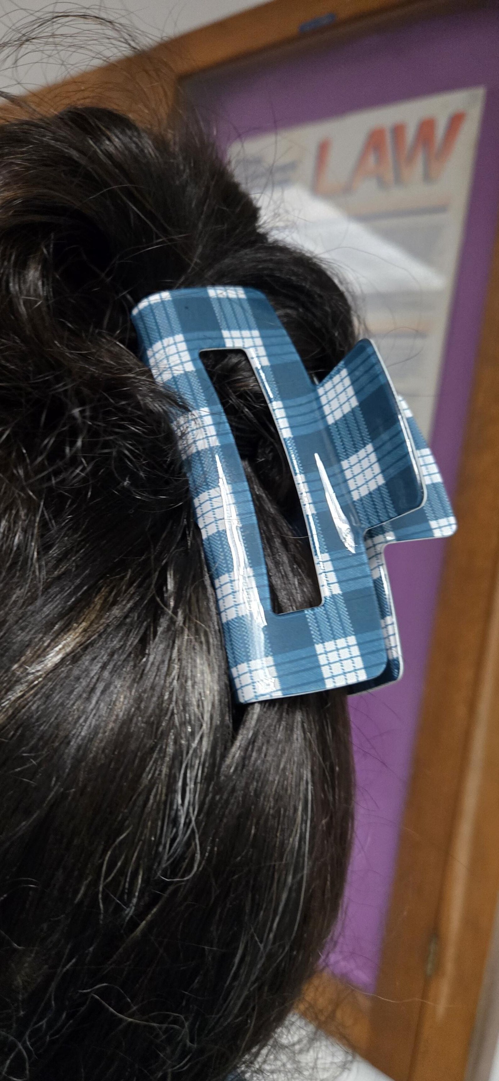 Hawaii Kine Blue Palaka Hair Claw - Etsy