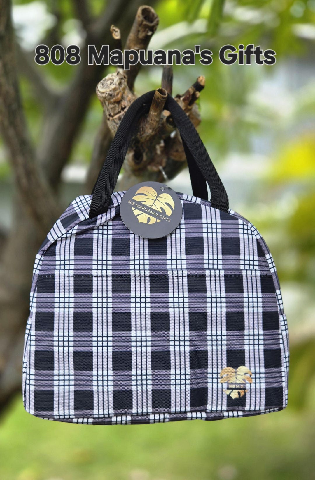 Black Palaka Lunch Bag, Lunch Cooler Bag - Etsy