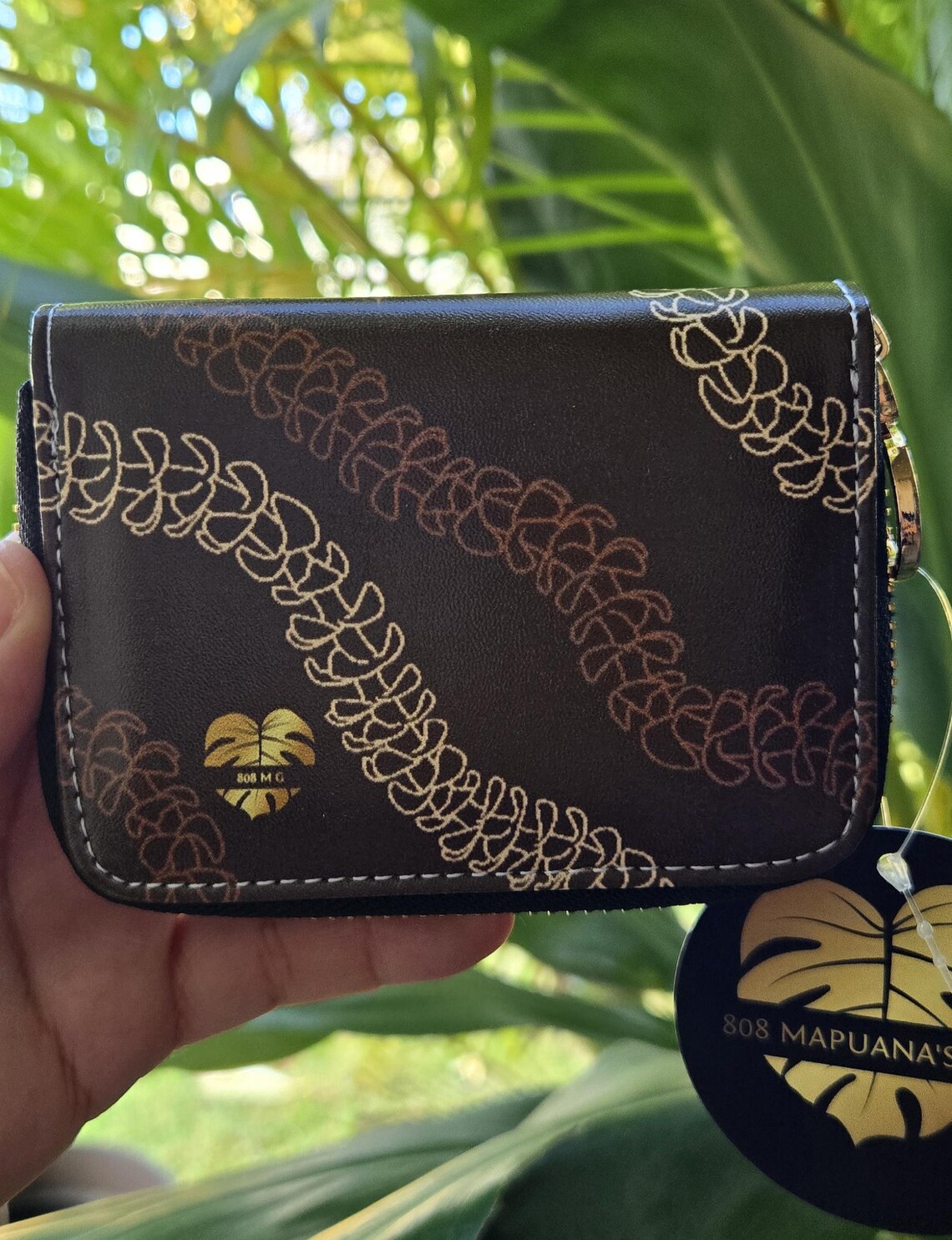 Brown Puakenikeni Card Wallet - Etsy