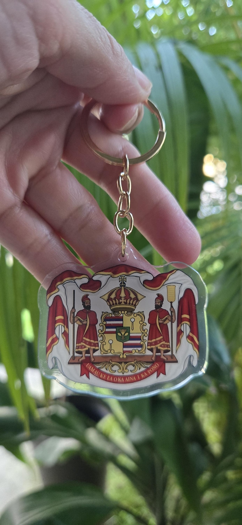 Hawaii Edition Hawaiian Coat of Arms Keychain - Etsy