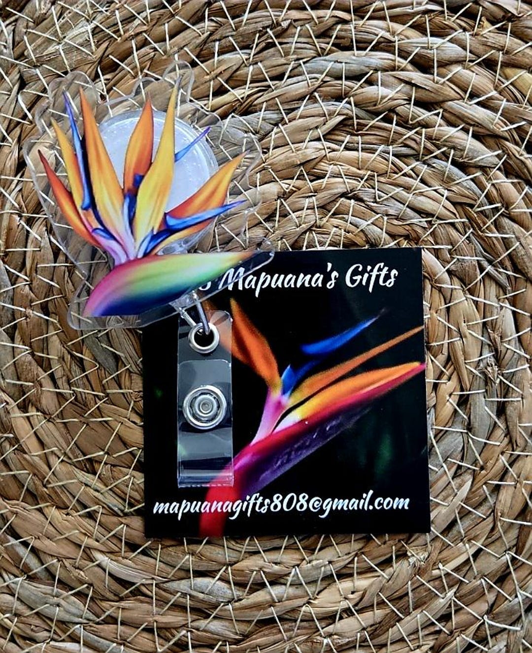 Bird of Paradise Badge Holder - Etsy