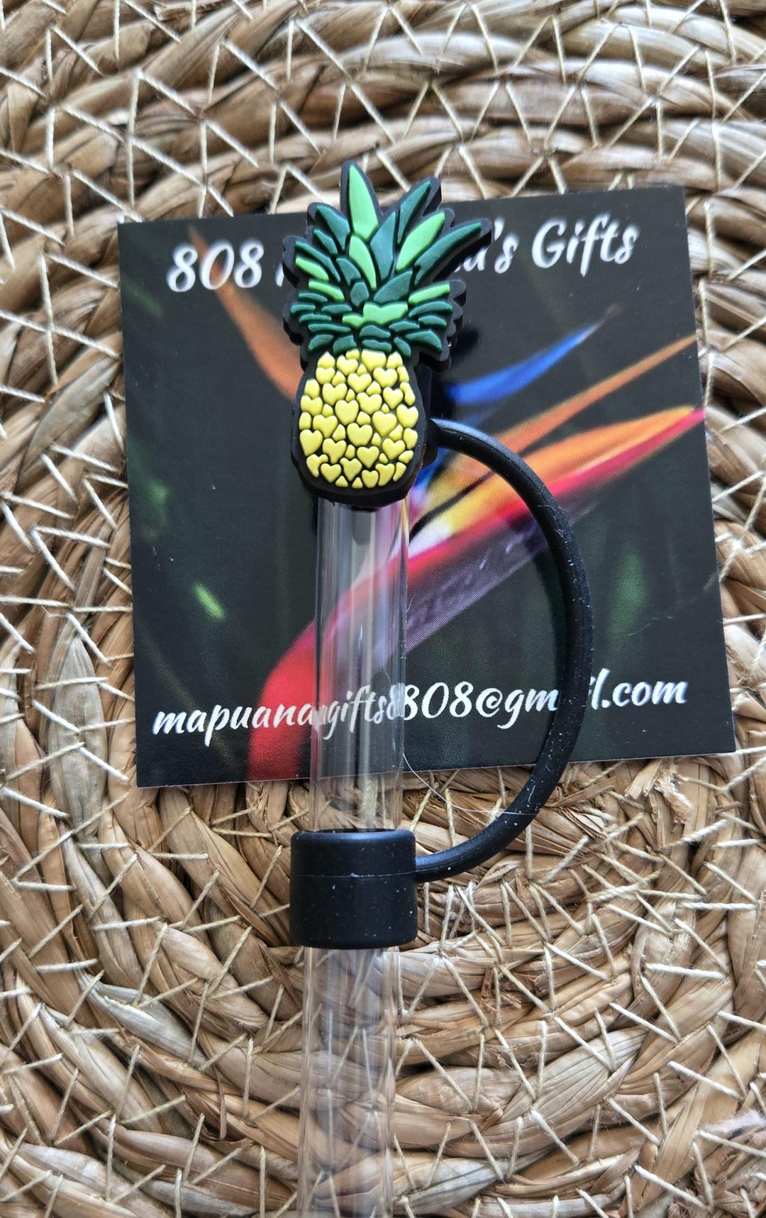 Hawaii Edition Pineapple Straw Topper - Etsy