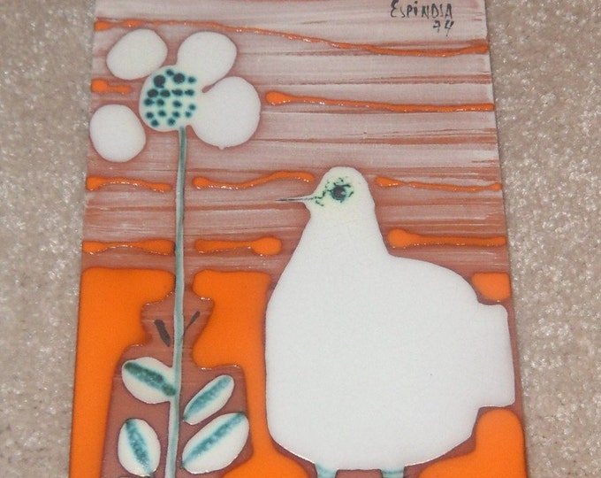 Vintage Signed Susana Espinosa Clay Pottery Painted Tile - 1974 ...