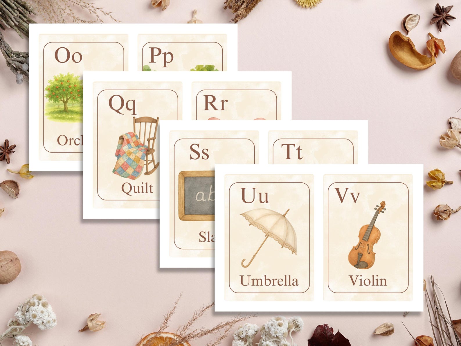 Anne of Green Gables Inspired Alphabet Flashcards: Watercolor ...