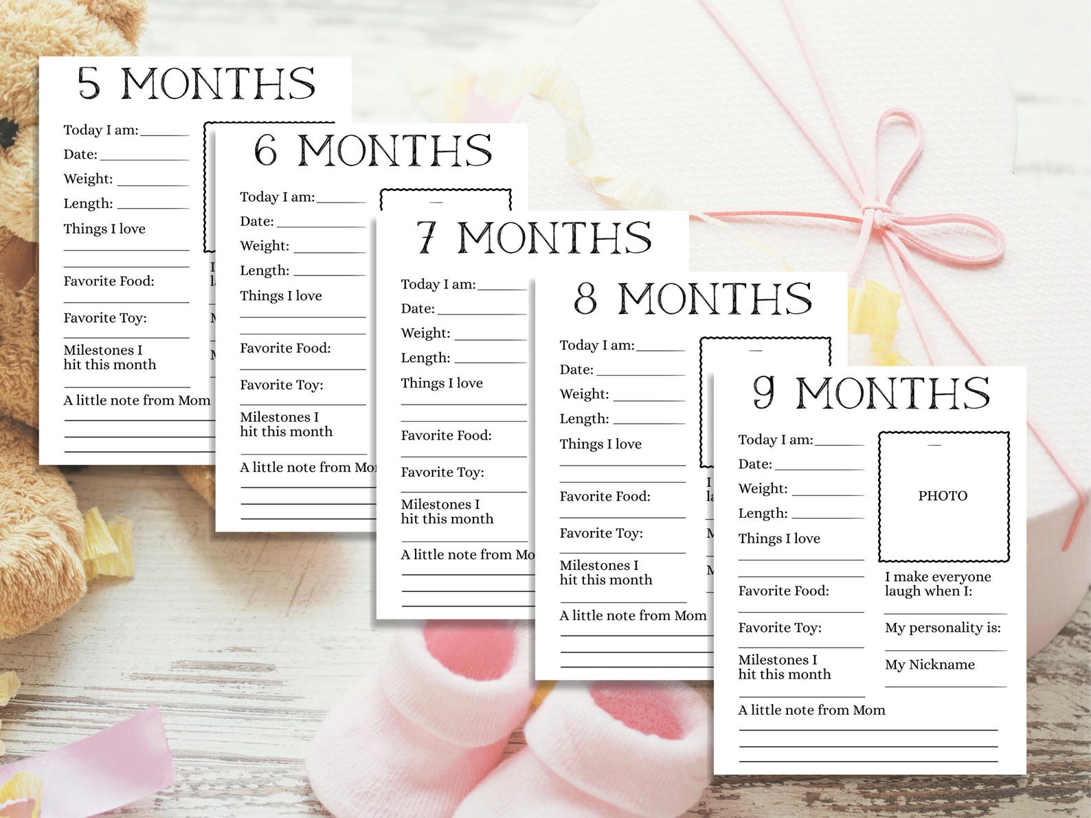 Baby Milestone Tracker: First Year Keepsake (printable Download) - Etsy