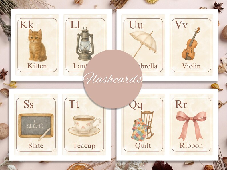 Anne of Green Gables Inspired Alphabet Flashcards: Watercolor ...