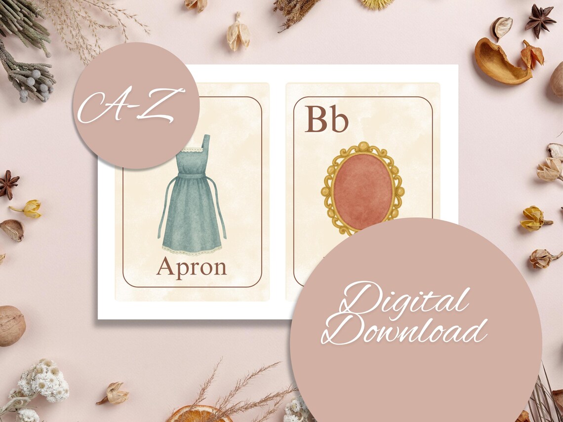 Anne of Green Gables Inspired Alphabet Flashcards: Watercolor ...