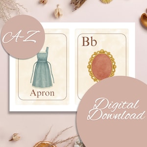 Anne of Green Gables Inspired Alphabet Flashcards: Watercolor ...