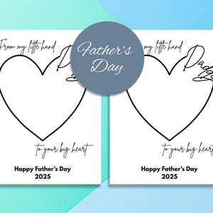 Fathers Day 2025 Handprint Craft Printable | From My Little Hand to ...