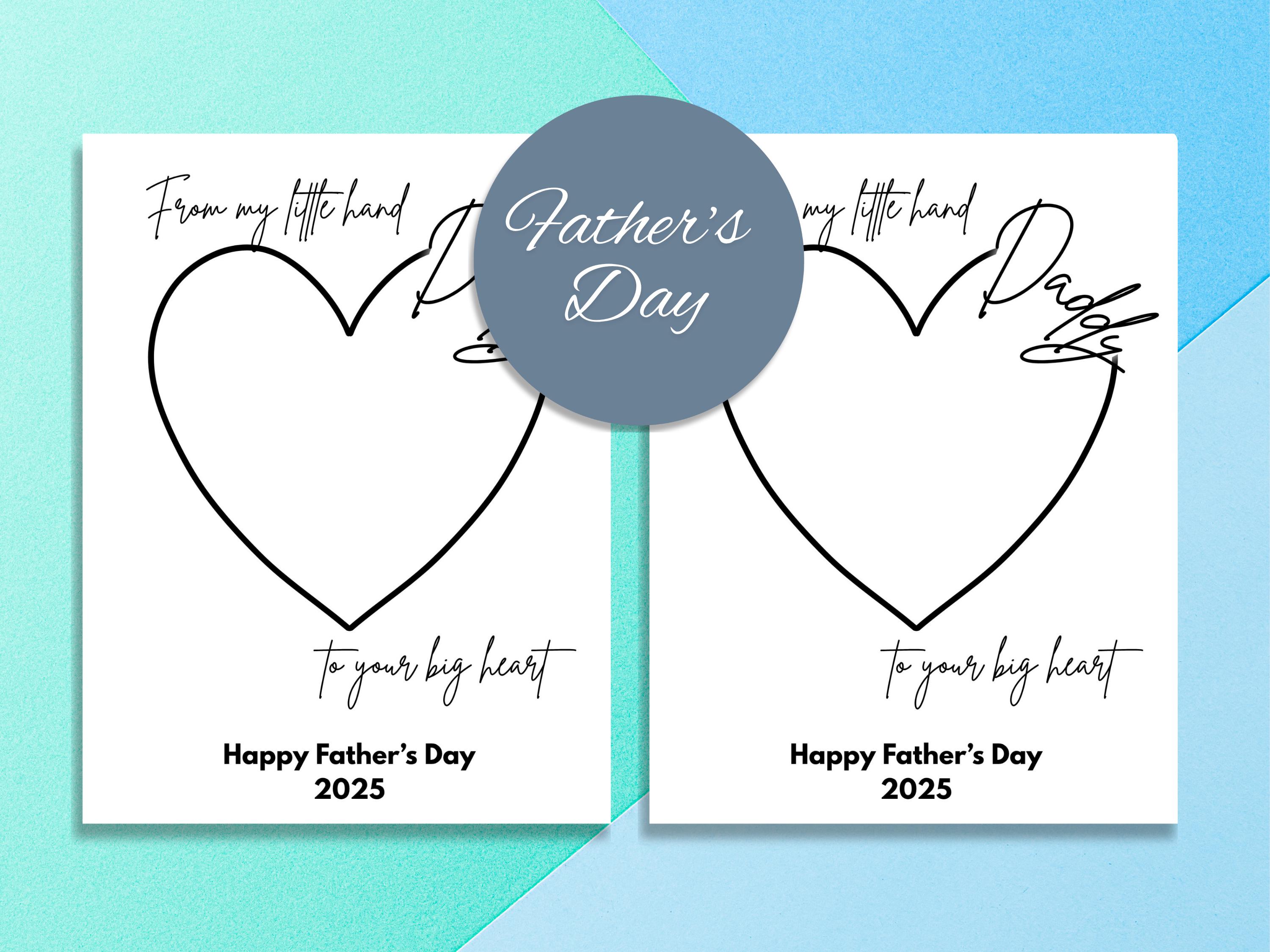 Fathers Day 2025 Handprint Craft Printable | From My Little Hand to ...