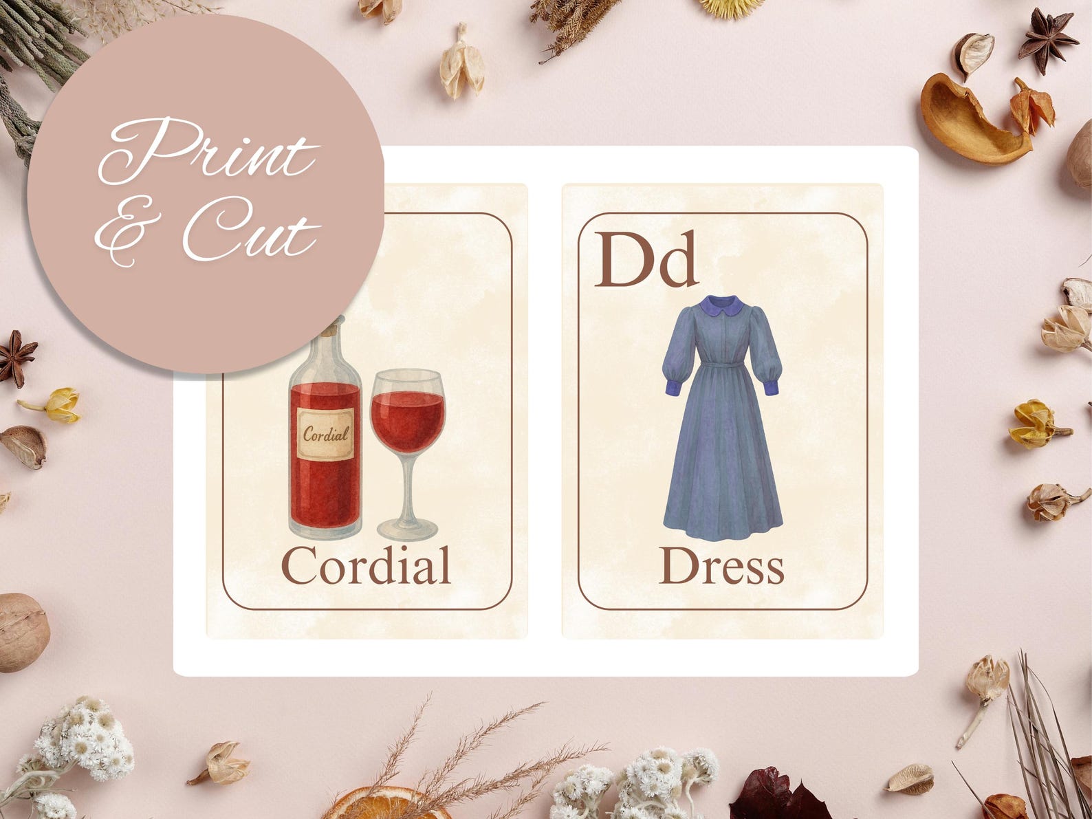 Anne of Green Gables Inspired Alphabet Flashcards: Watercolor ...