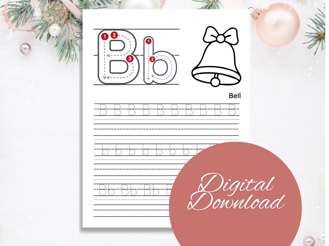Christmas Alphabet Tracing Worksheet – Printable A–Z Tracing Pages for ...