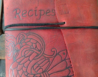 Leather recipe book | Etsy