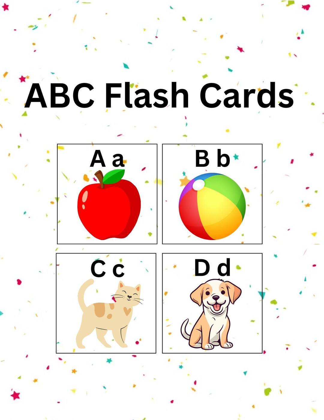 Interactive Alphabet Flash Cards for Little Learners - PDF Download - Etsy