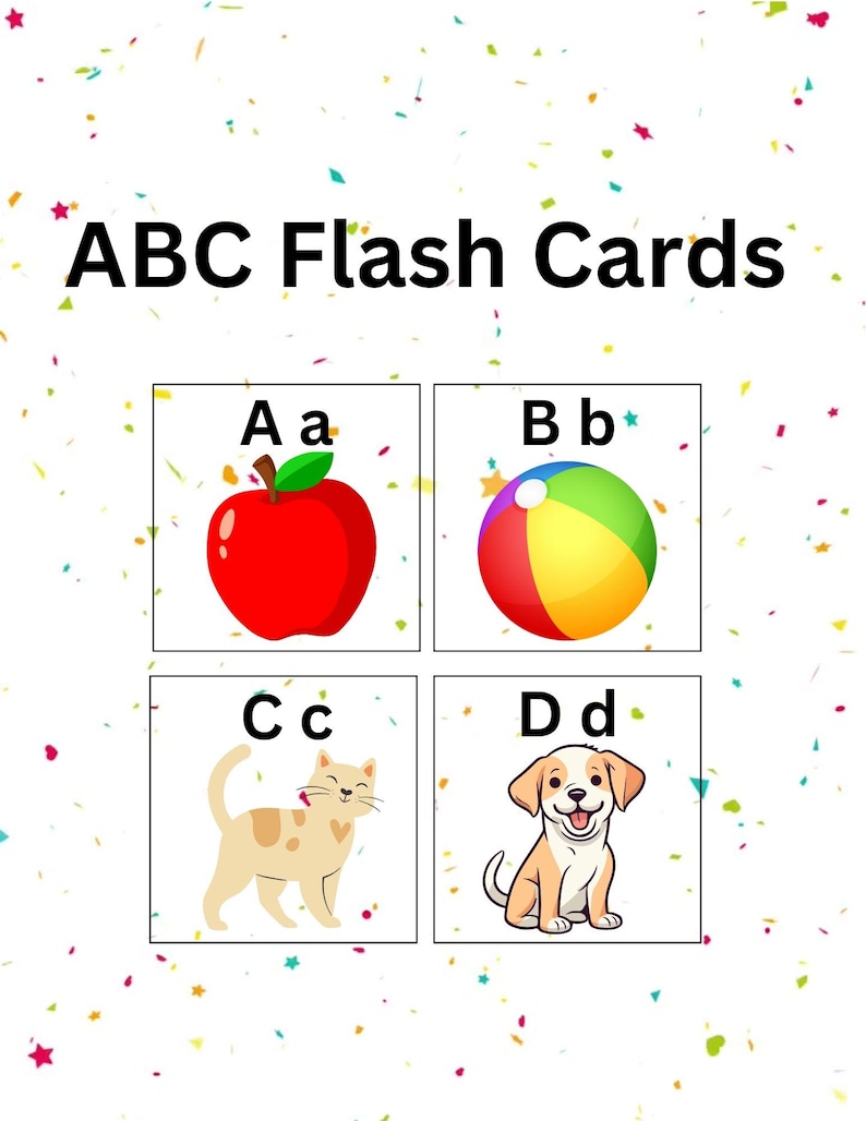 Interactive Alphabet Flash Cards for Little Learners - PDF Download - Etsy