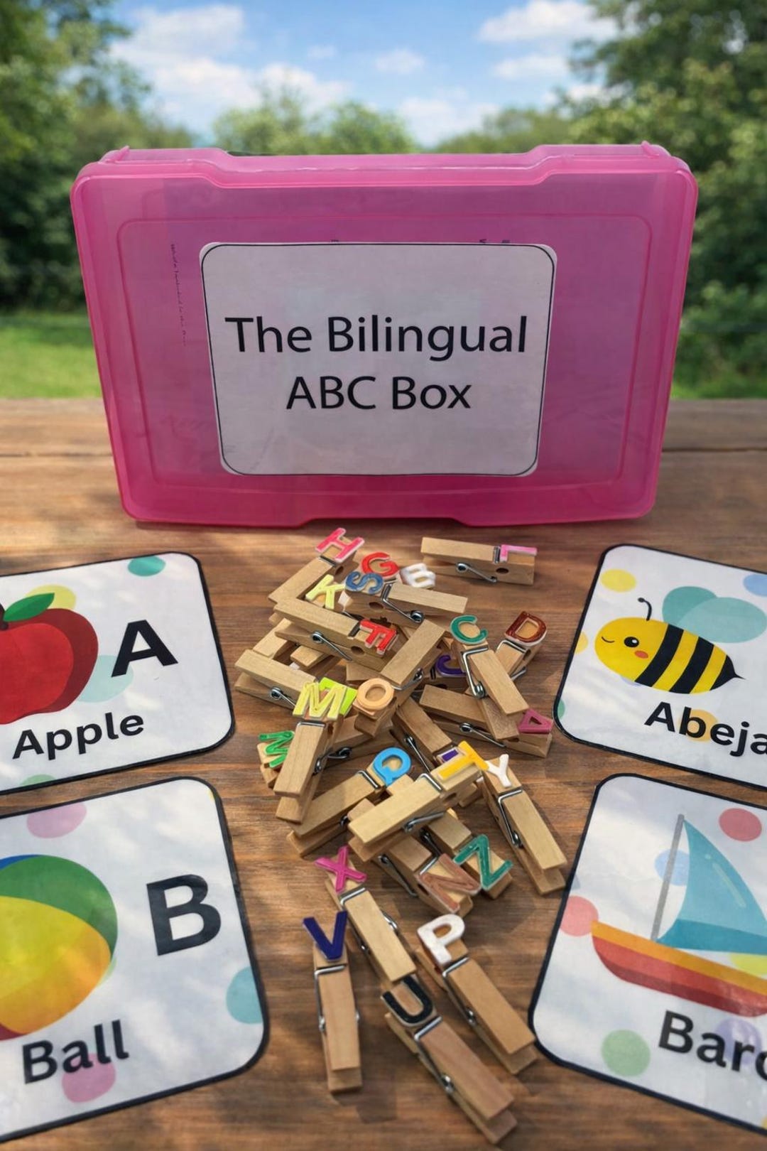 Bilingual Alphabet Activity Box: English Spanish Learning Kit ...
