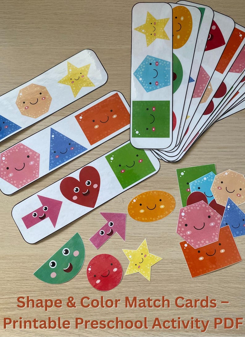 Shape & Emotion Match – Printable Preschool Activity PDF - Etsy