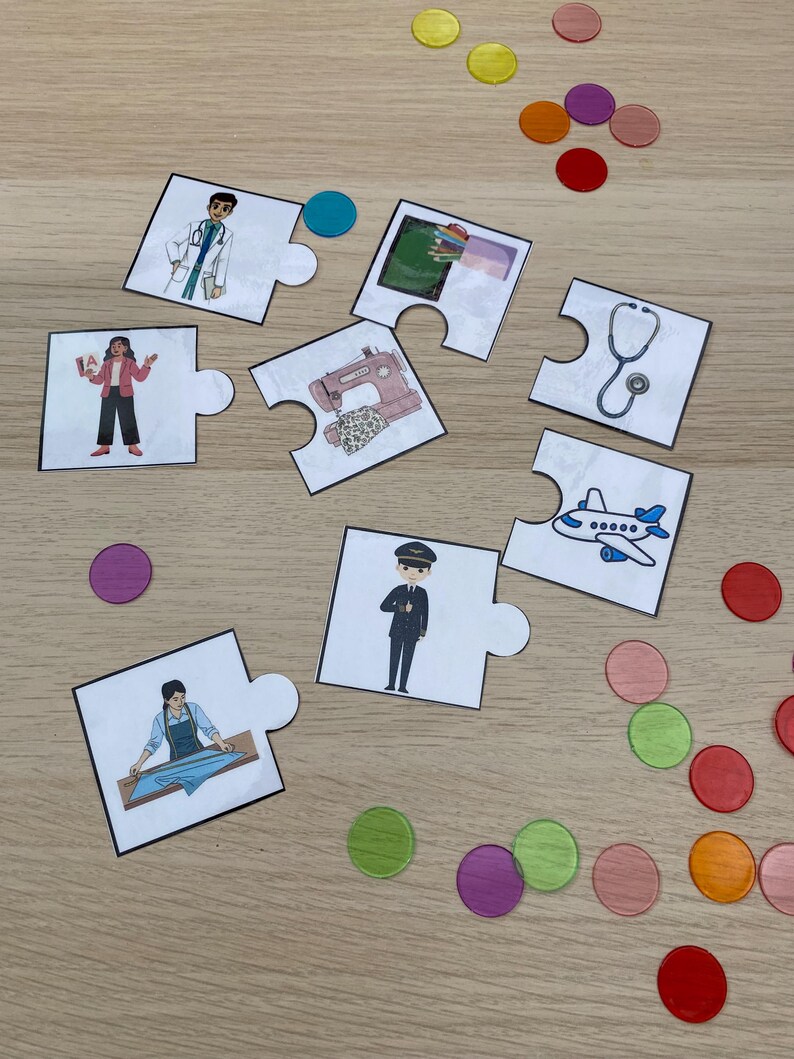 Community Helpers Matching Game – Preschool Learning Activity ...