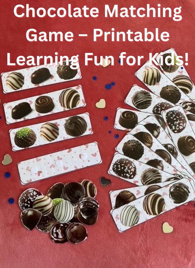 Chocolate Matching Game – Printable Learning Fun for Kids! - Etsy