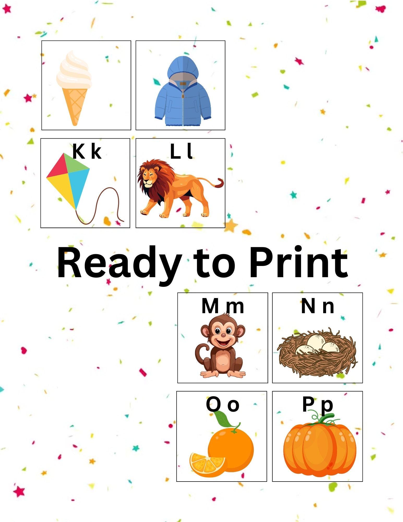 Interactive Alphabet Flash Cards for Little Learners - PDF Download - Etsy