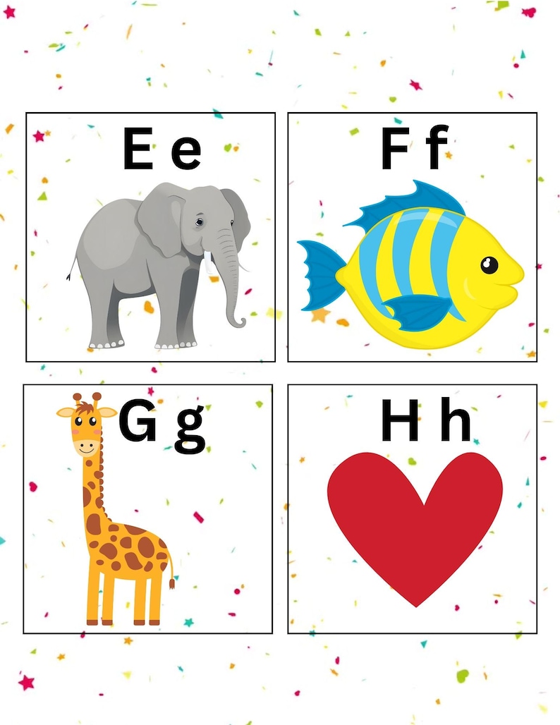 Interactive Alphabet Flash Cards for Little Learners - PDF Download - Etsy