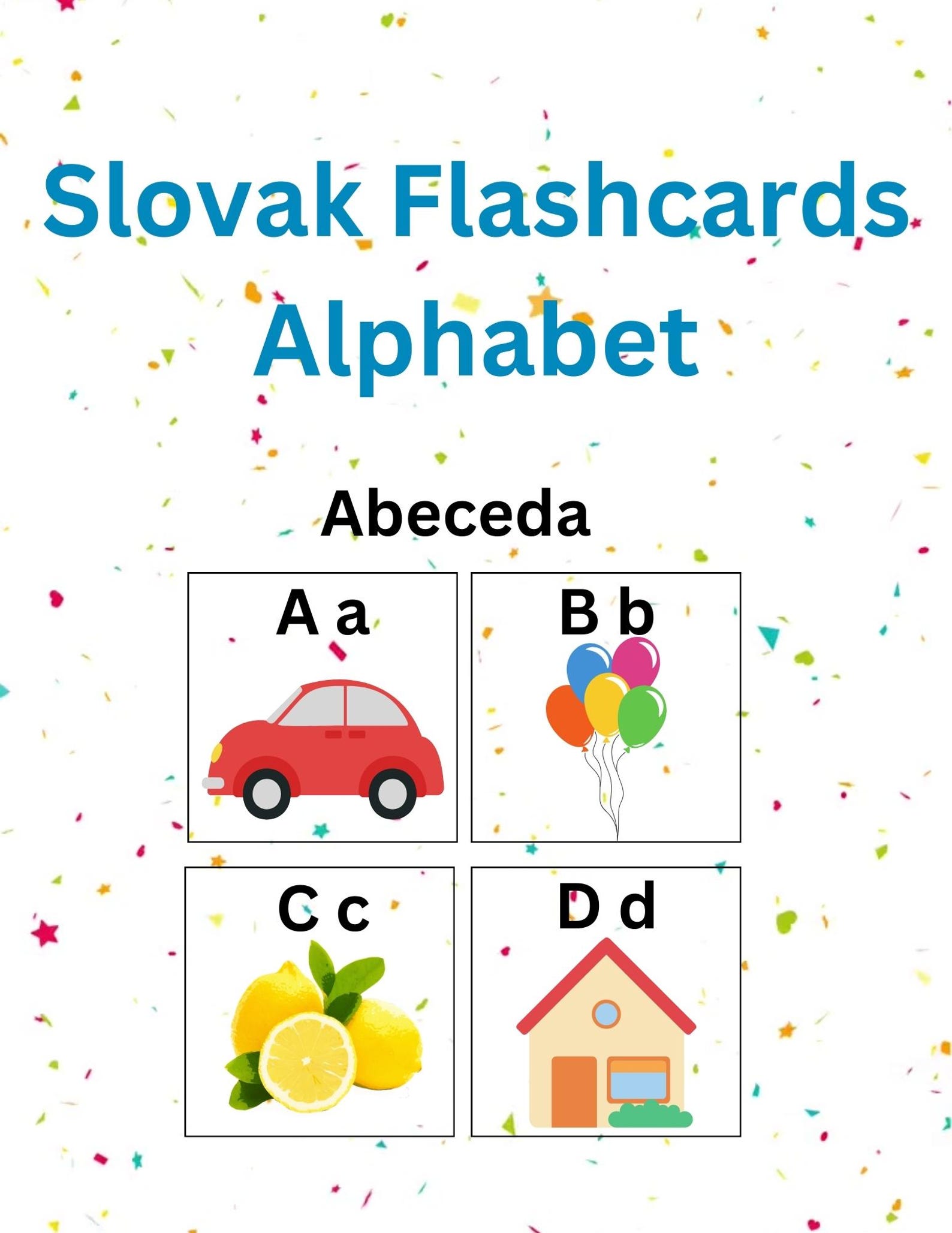 Educational Fun: Slovak Alphabet Flash Cards PDF Download - Etsy