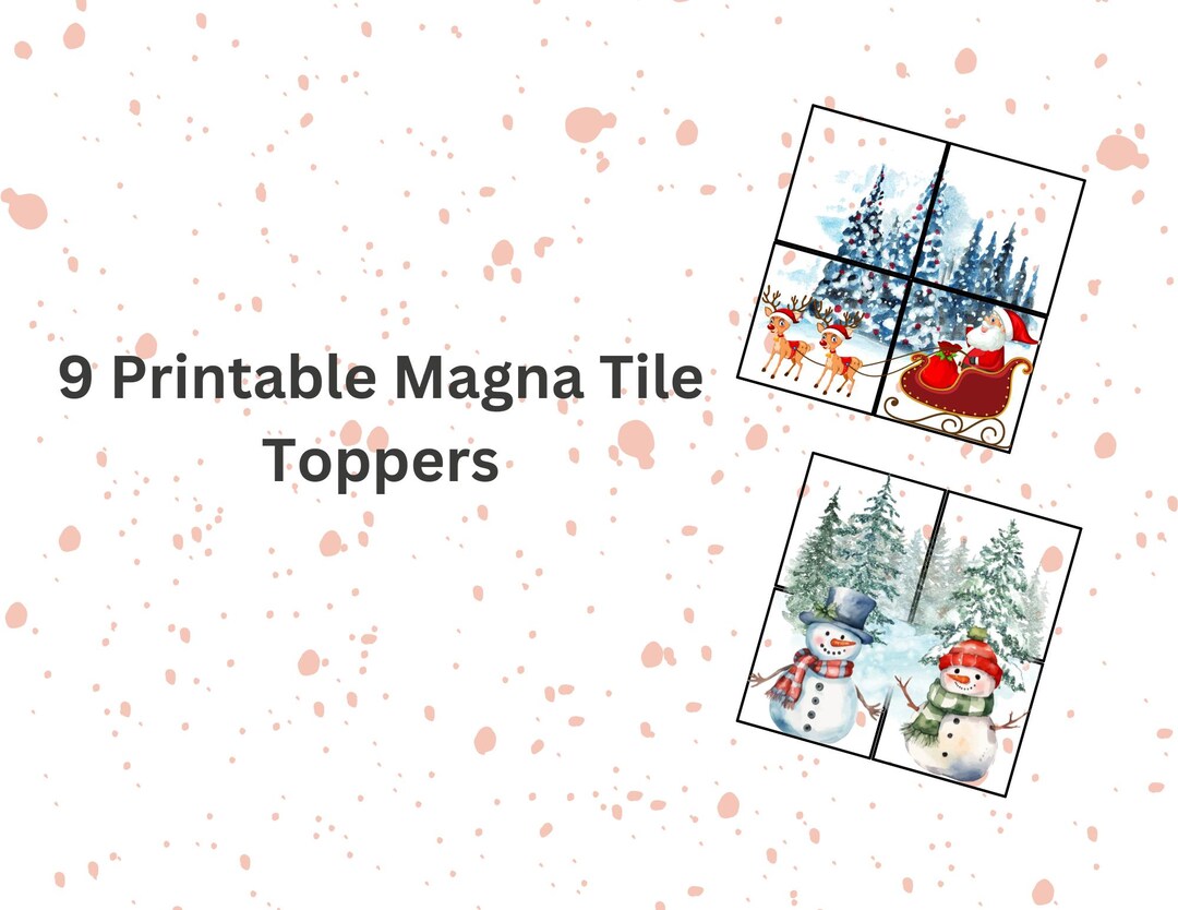 Winter Magna-tiles Puzzle Stickers: 9 Arctic Designs (printable) - Etsy ...