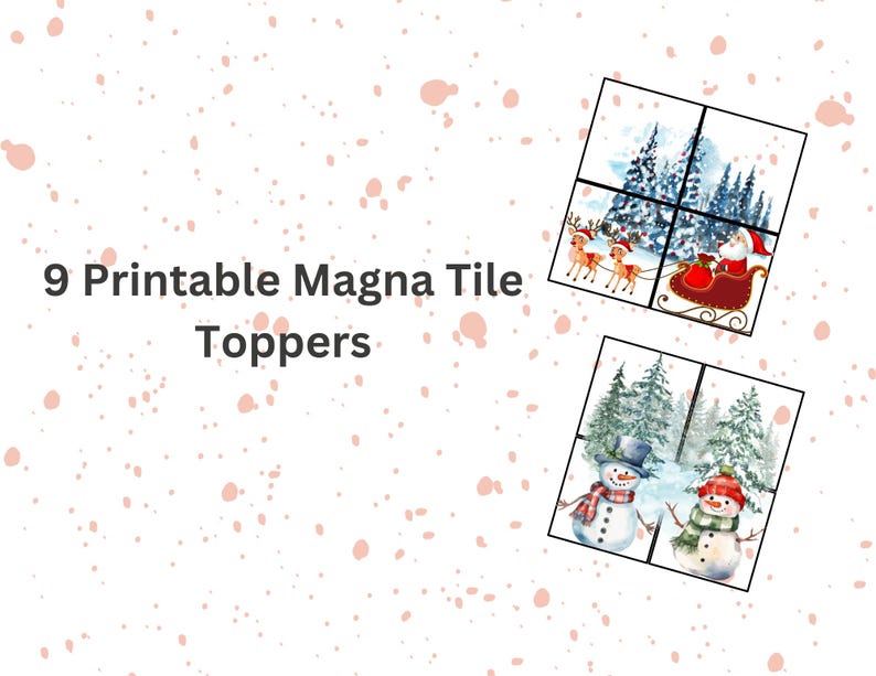 Winter Magna-tiles Puzzle Stickers: 9 Arctic Designs (printable) - Etsy